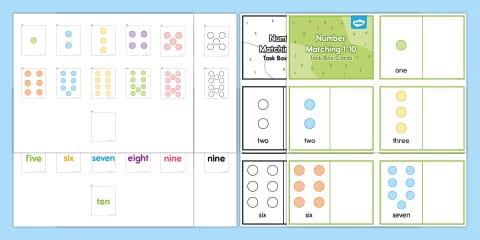 Shape Matching Task Box Cards