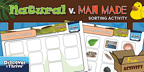 The Messy Magpie Natural and Human-Made Sorting Worksheets