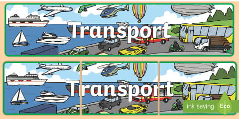 Originals First Words Display Posters: Transport