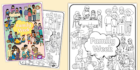 Diverse Families Colouring Sheets
