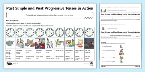 ESL Past Continuous Activity Sheet [Teens, A2]