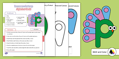 Uppercase and Lowercase Letter P Sort for PreK-K