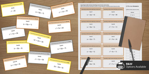 Algebra: Expanding Brackets Differentiated Activity Sheet