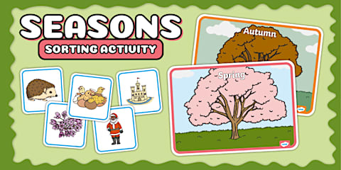 Four Seasons Sorting Cut and Paste Worksheet
