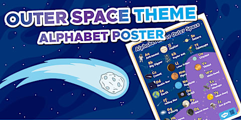 Outer Space Alphabet Uppercase and Lowercase Letter Matching Cards for ...