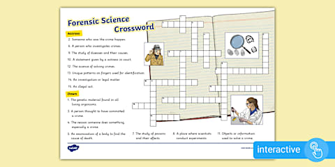 Forensic Science Word Search