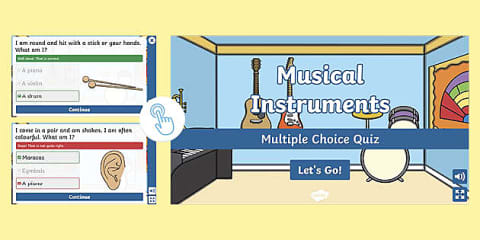 Musical Instruments Interactive Matching Activity