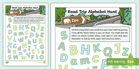 Road Trip Vehicles Scavenger Hunt