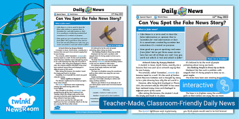 Analysing Fake News Articles - Twinkl - KS2