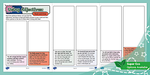 Draw a Character Description Activity Sheet