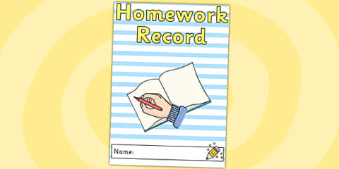 Editable Homework Record Chart