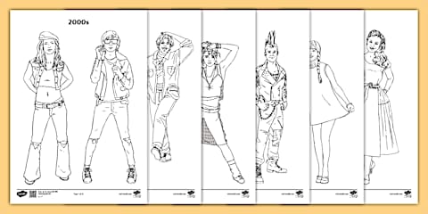 1960s Colouring Sheet