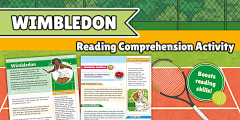 Wimbledon Reading Comprehension Activity For Ages 5-7