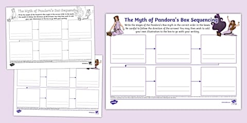 Pandora's Box Colouring Page