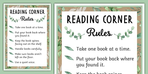 Boho Neutral Reading Corner Posters Pack