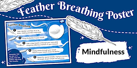 Mindfulness Mindful Breathing Display Posters
