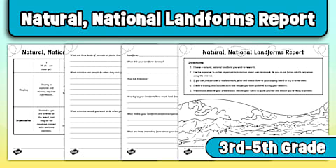 Landforms PowerPoint & Google Slides and Notes for 3rd-5th Grade