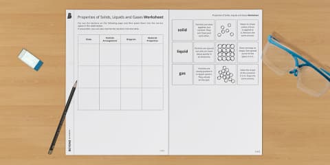 Changing States Cut and Paste Worksheet