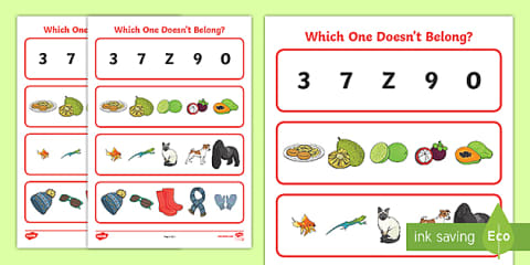 What Doesn't Belong? Worksheet