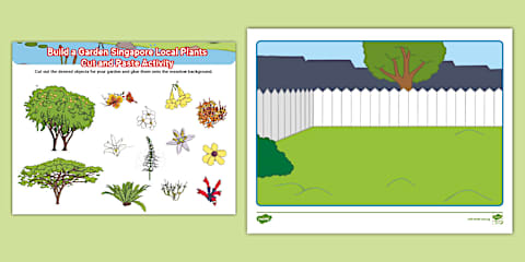Design a Garden Cut and Paste Worksheet
