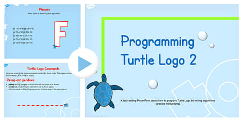 Turtle Logo Algorithm Computing Curriculum Vocabulary Poster
