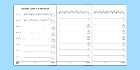 Year 3 Division - Using a Number Line Lesson Teaching Pack