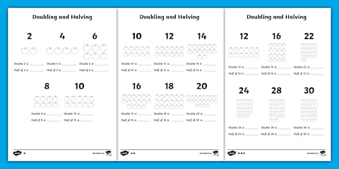 Doubles Numbers to 20 Challenge Sheets