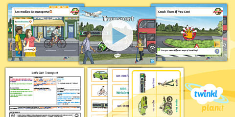 Transport 'I Spy' Scene Activity - Spanish