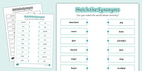 Word and Synonym Card Sort