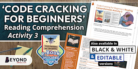 'Code Cracking for Beginners' Reading Comprehension Activity 1
