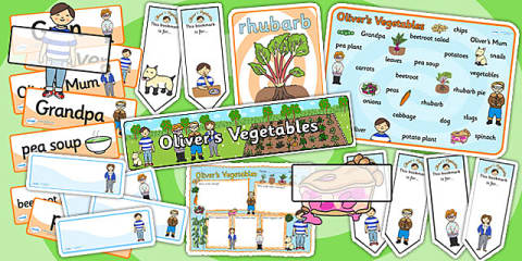 Oliver's Vegetables Role Play Masks - Oliver's vegetables, role play