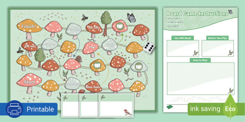 Bee-Themed Blank Game Board Template