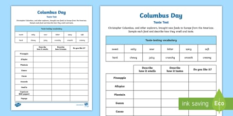 The Life of Christopher Columbus Cut and Paste Worksheet