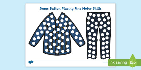 Jeans-Themed Button Placing Activity