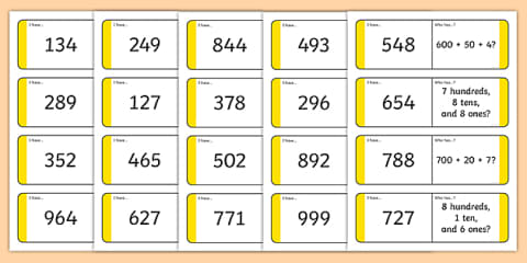 Place Value Loop Cards 2 Digits - place value, loop, cards, 2