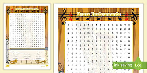 Woodwind Instruments Word Search