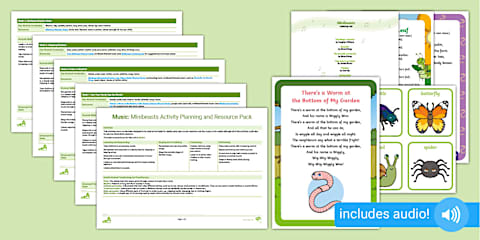 EYFS Minibeast Music Busy, Buzzy Bees Adult Input Plan and Resource Pack