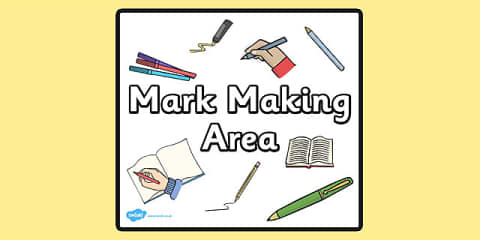 Muted Rainbow-Themed Our Mark Making Display Banner
