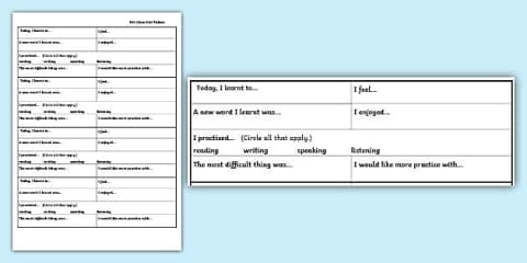 ESL Exit Ticket and Lesson Review Templates [Kids, A2-B1]