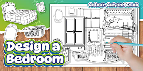Design a Classroom Colour, Cut and Stick Worksheet