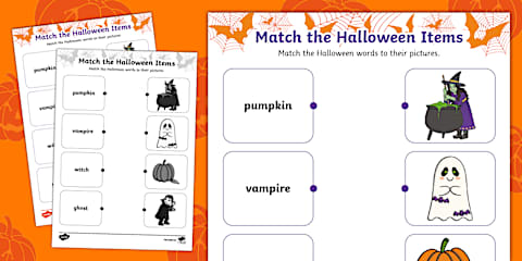 Halloween Verbs Worksheets