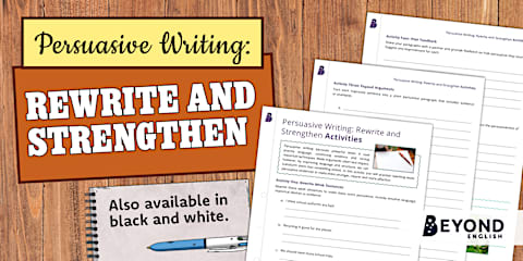 Persuasive Writing Activities