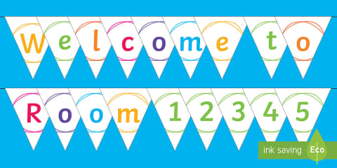 Chalkboard Classroom Welcome Bunting
