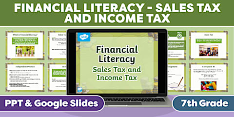 Eighth Grade Financial Literacy Vocabulary Crossword Puzzle