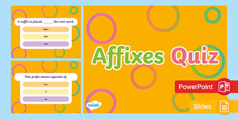 Introduction to Affixes Years 3-6