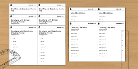 Simplifying Algebraic Expressions PowerPoint 1