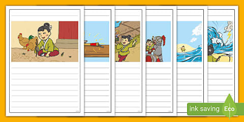 The Magic Paintbrush Story Sequencing Cards