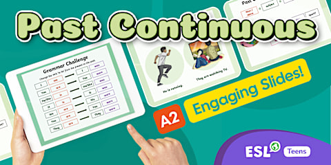 ESL Lesson Plan - Past Continuous with Interrupted Actions [Kids, A2-B1]