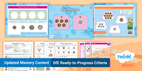 PlanIt Maths Y1 Measurement Recognising Coins Home Learning Tasks