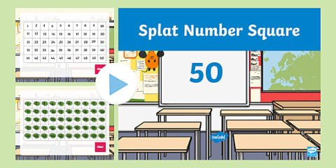 1-100 Number Square Splat PowerPoint | Twinkl